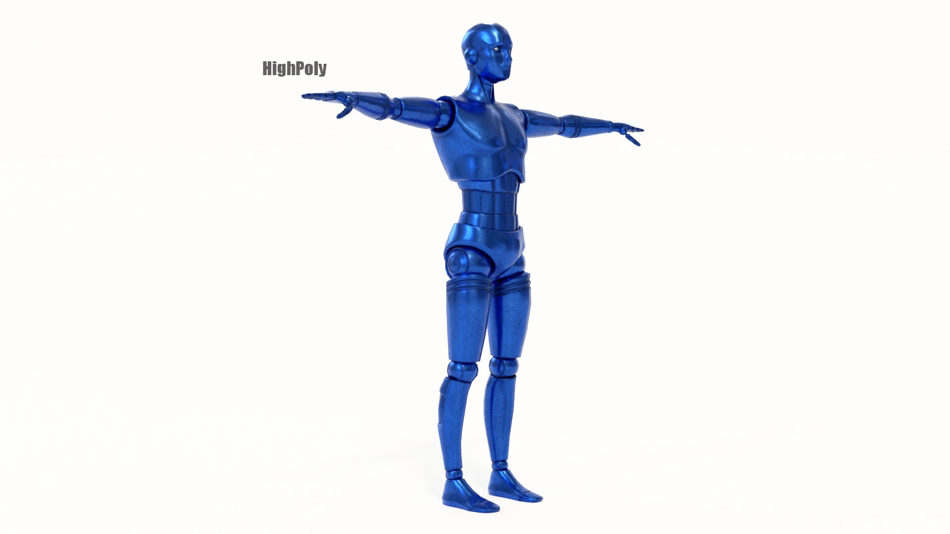3D Blue Robot Man Model - TurboSquid 1831144
