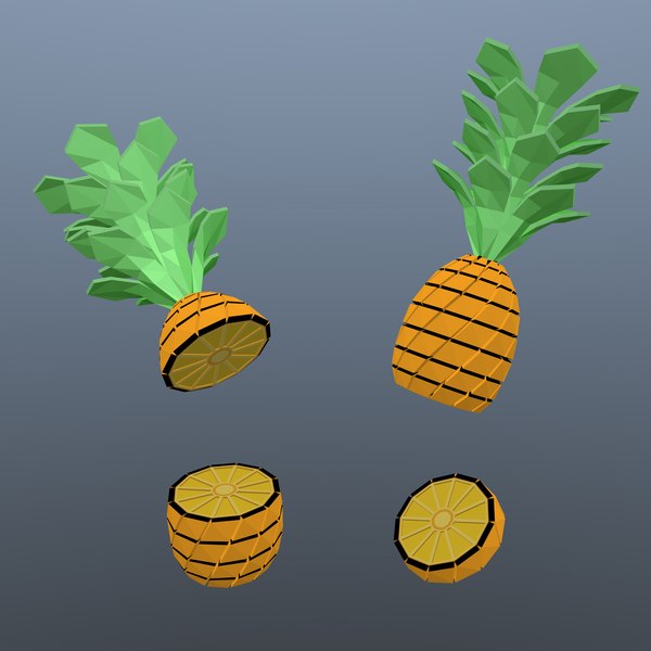 3d pineapple asset model