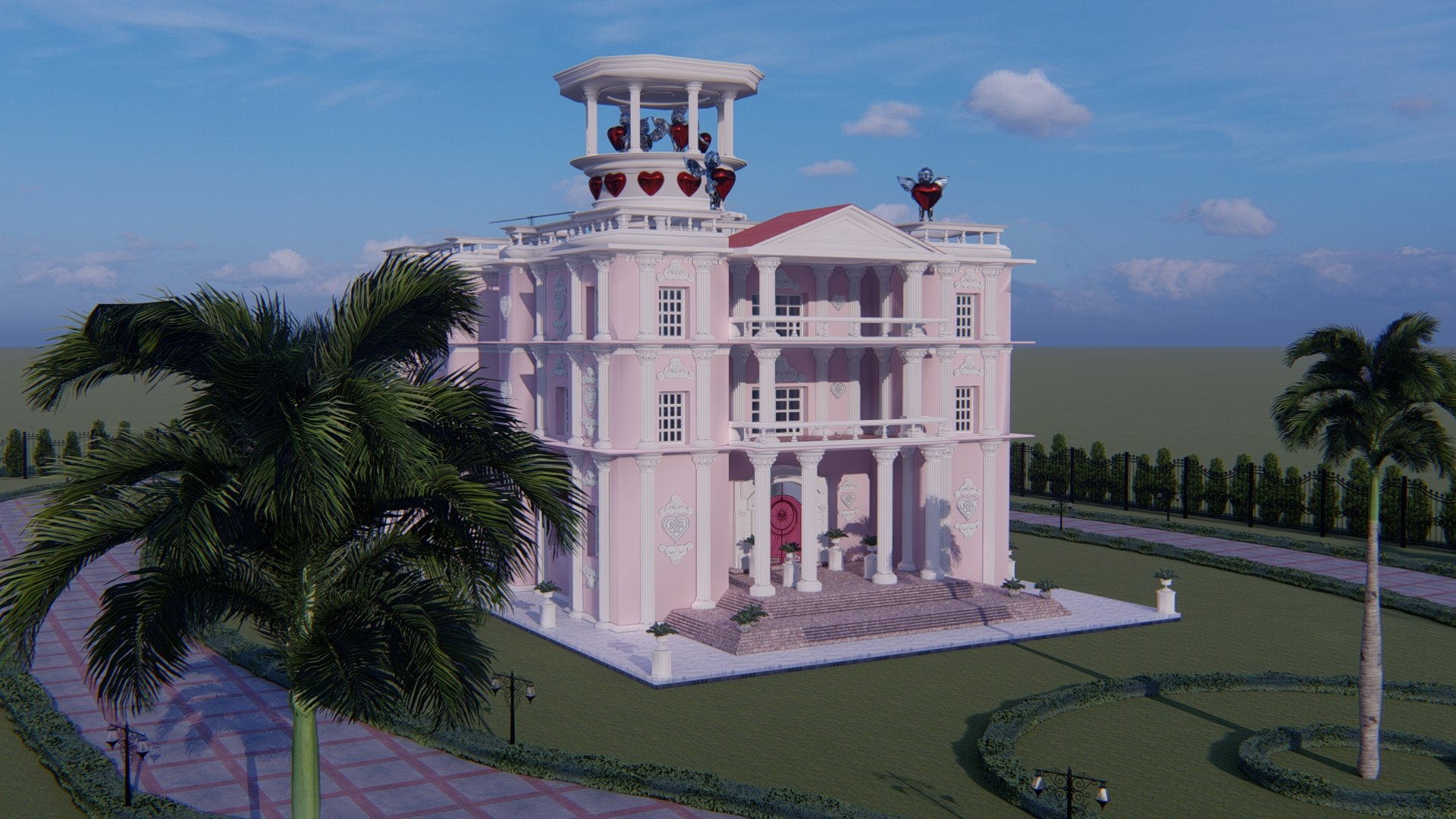 3D angel palace model - TurboSquid 1538114