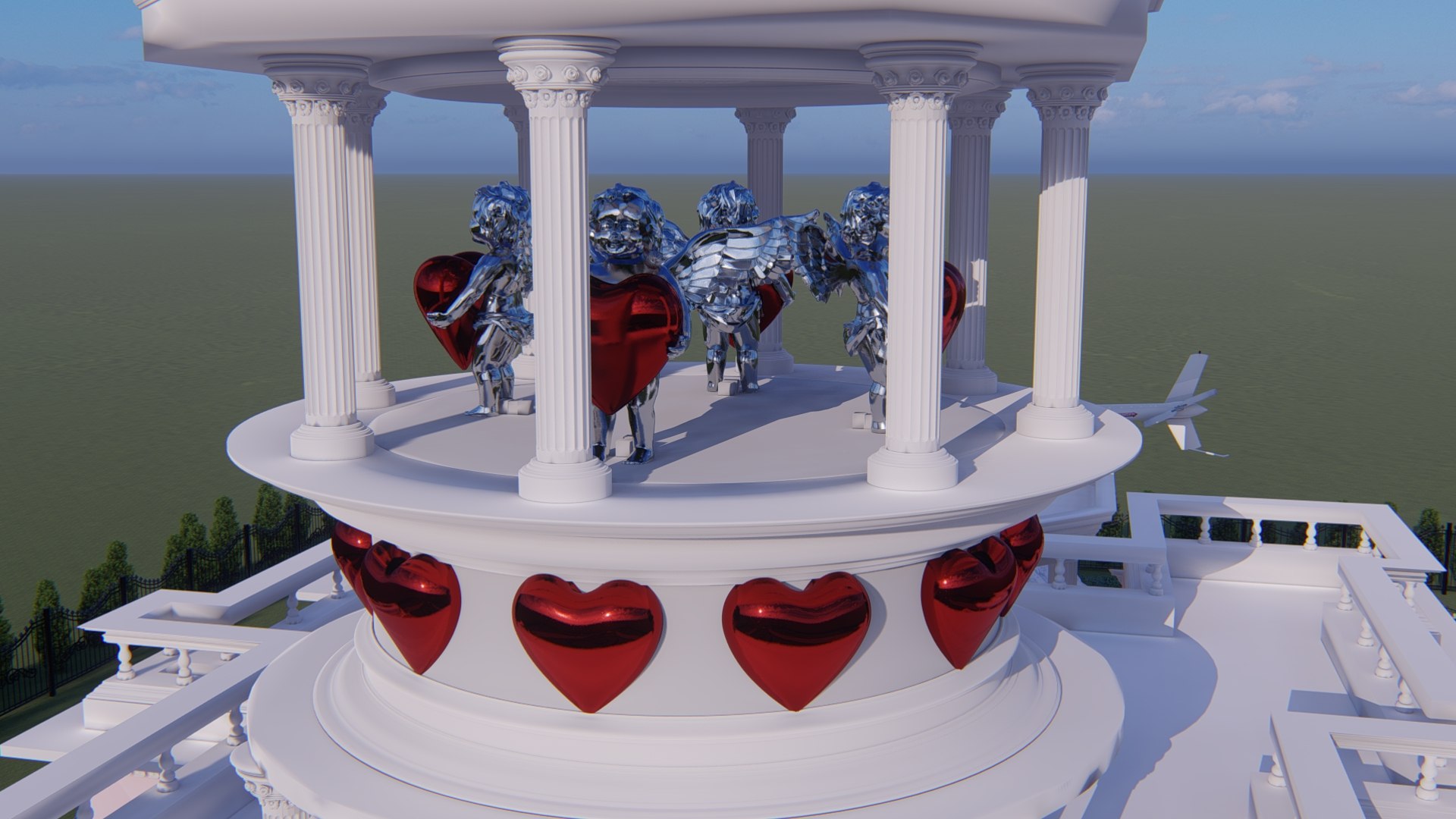 3D angel palace model - TurboSquid 1538114