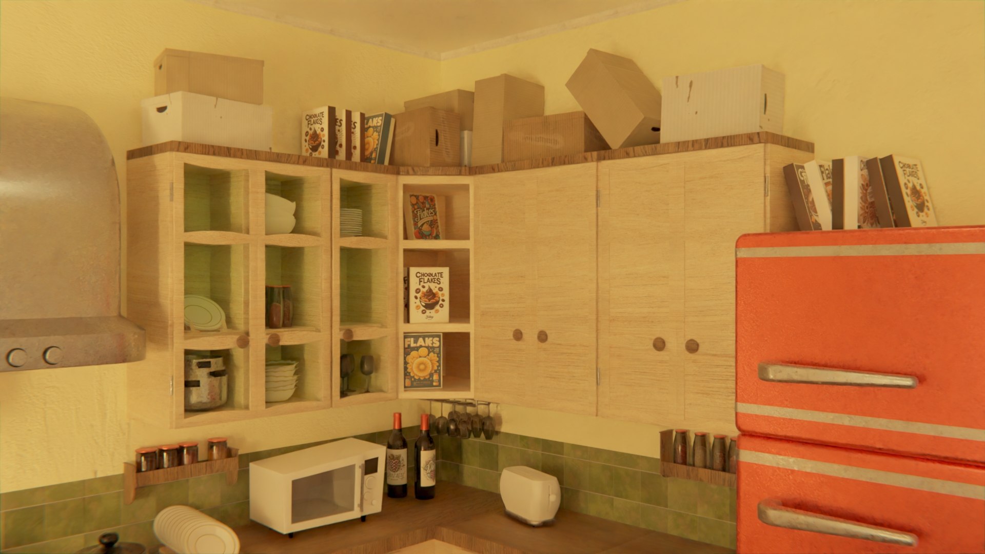 3D Cartoon Kitchen Room Props model - TurboSquid 2168508