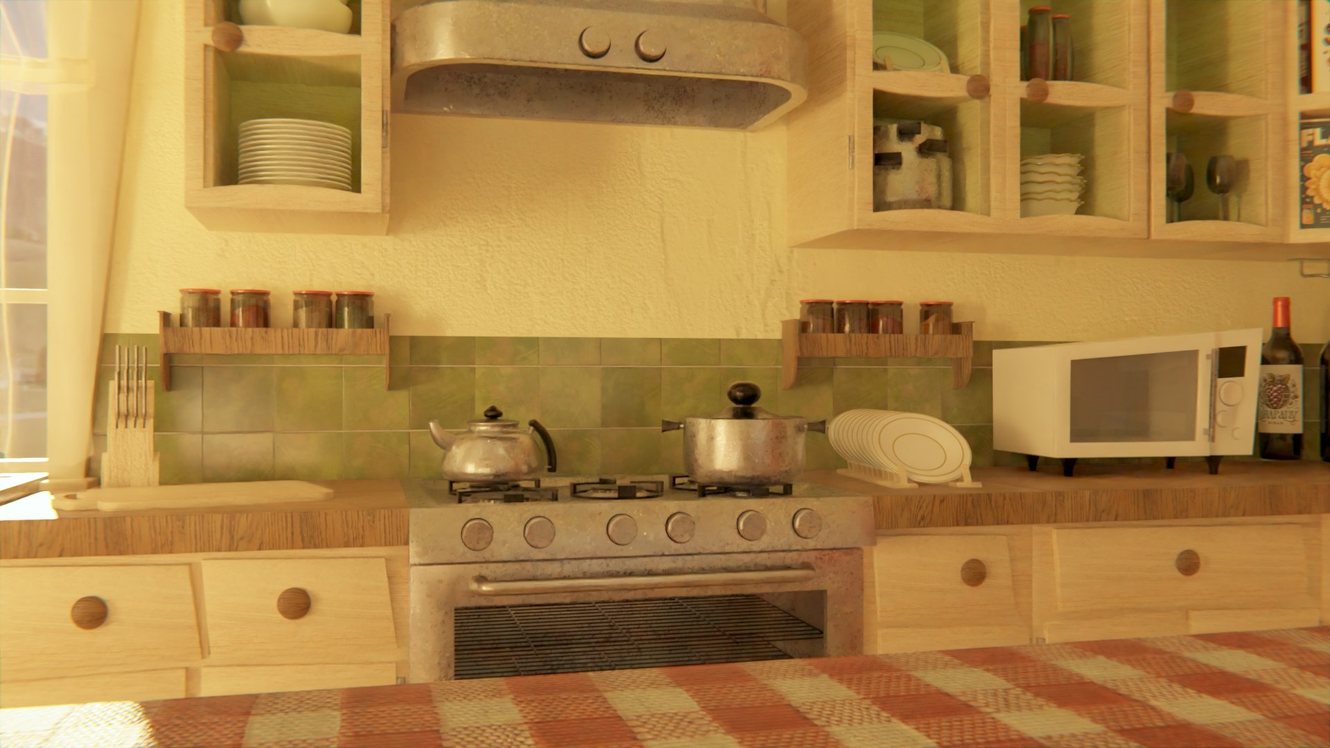 3D Cartoon Kitchen Room Props model - TurboSquid 2168508