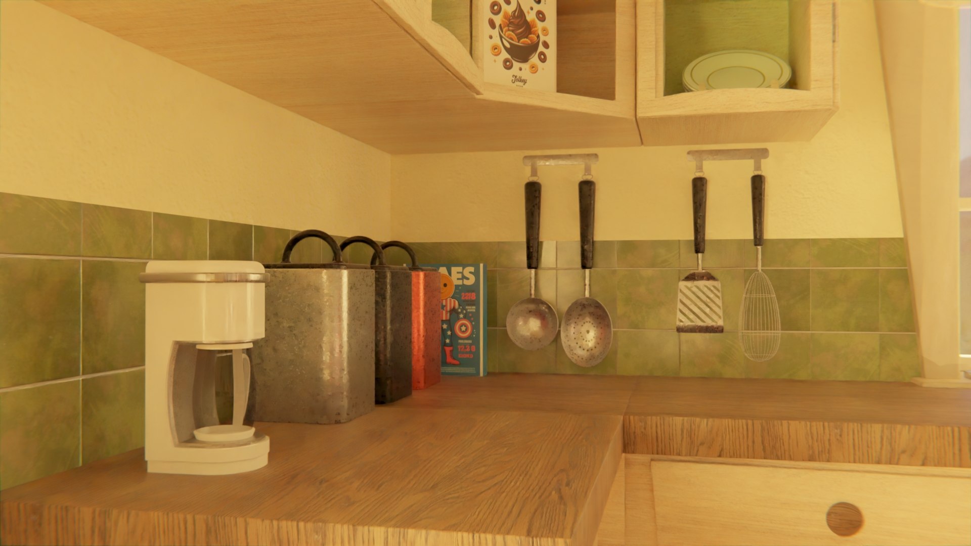 3D Cartoon Kitchen Room Props model - TurboSquid 2168508