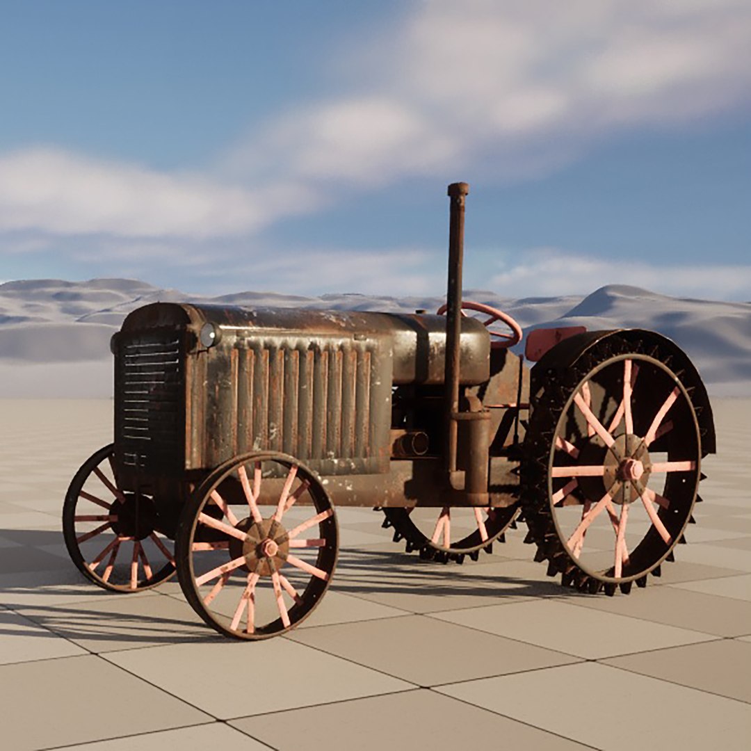 3D old rusty tractor - TurboSquid 2109609
