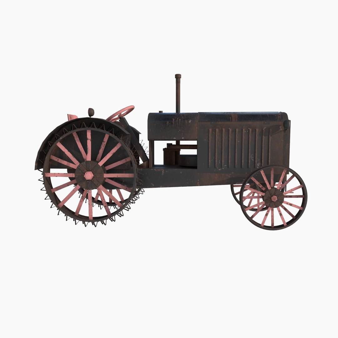 3D old rusty tractor - TurboSquid 2109609
