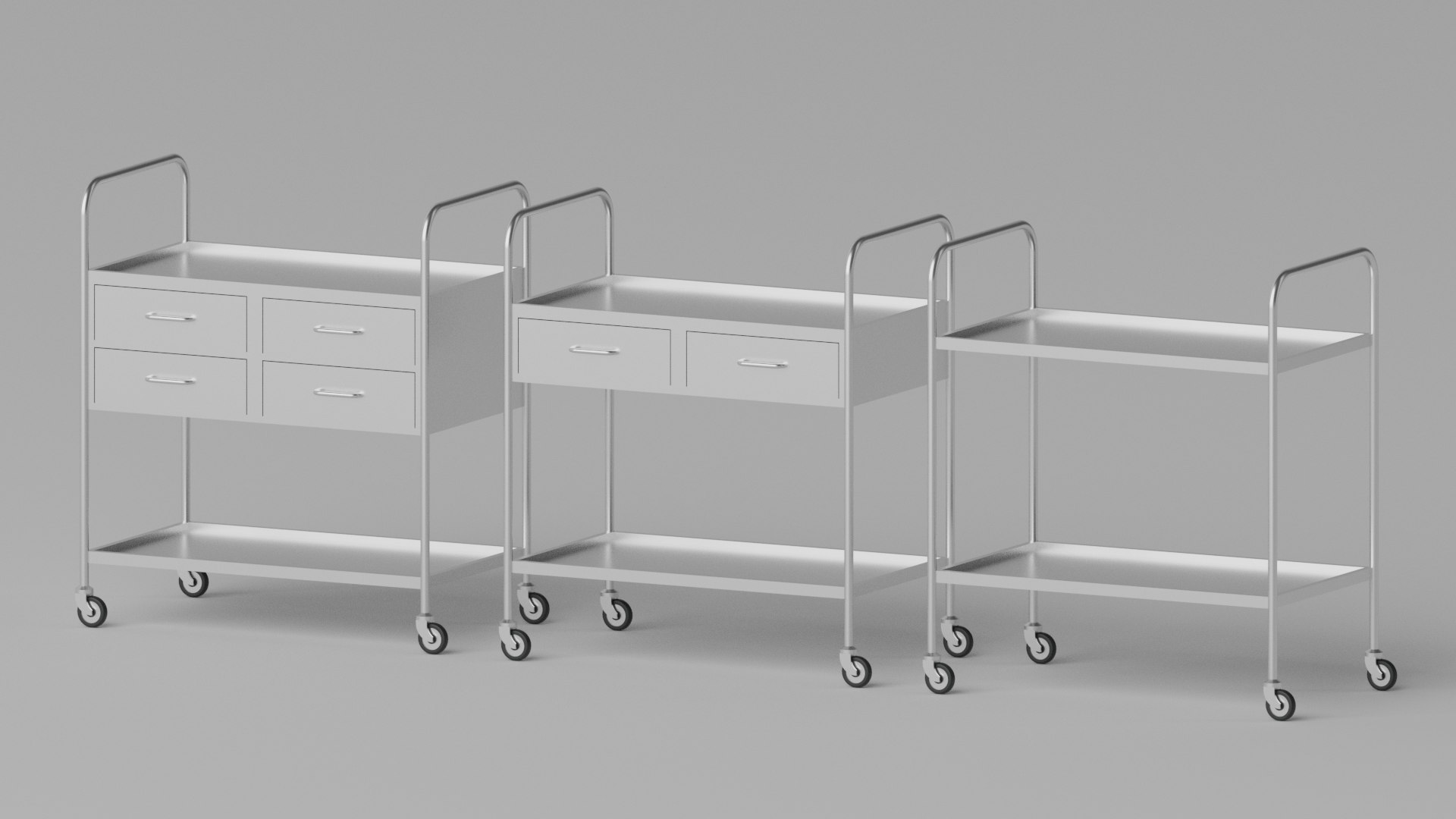 Hospital Medical Trolley Cart 3D Model - TurboSquid 2462518