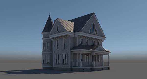 mansion realistic 3d obj