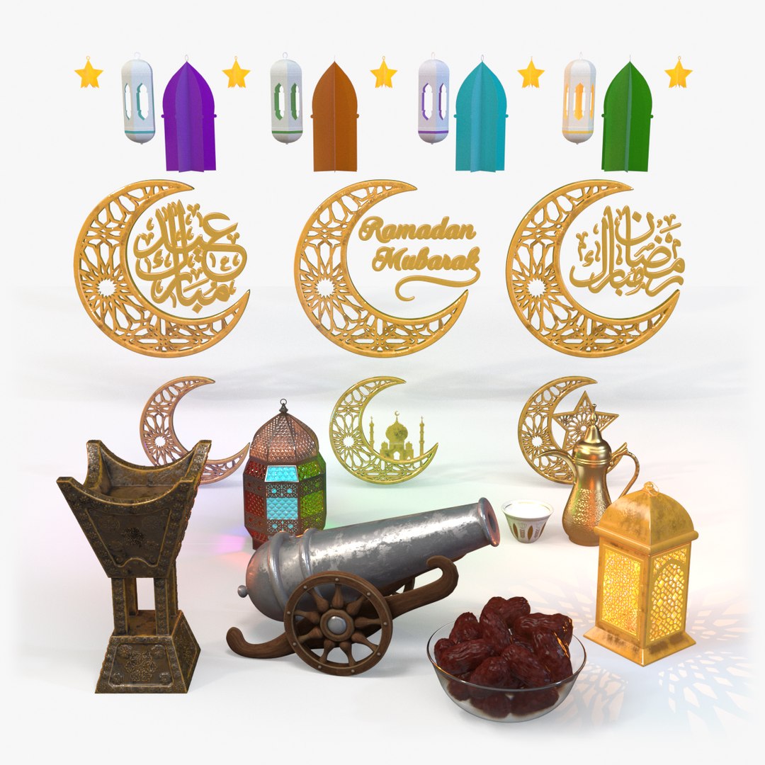 Itens do Ramadã Modelo 3D - TurboSquid 1722028