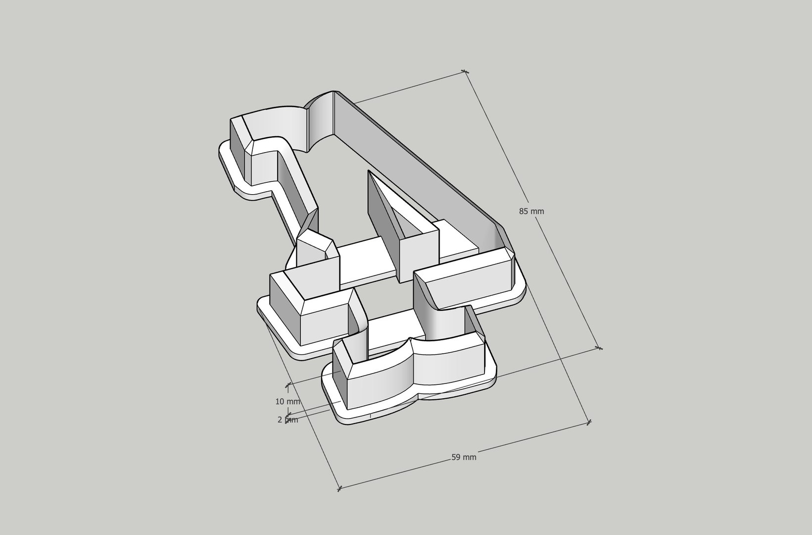 Cutters Numbers Font 3D - TurboSquid 1486745