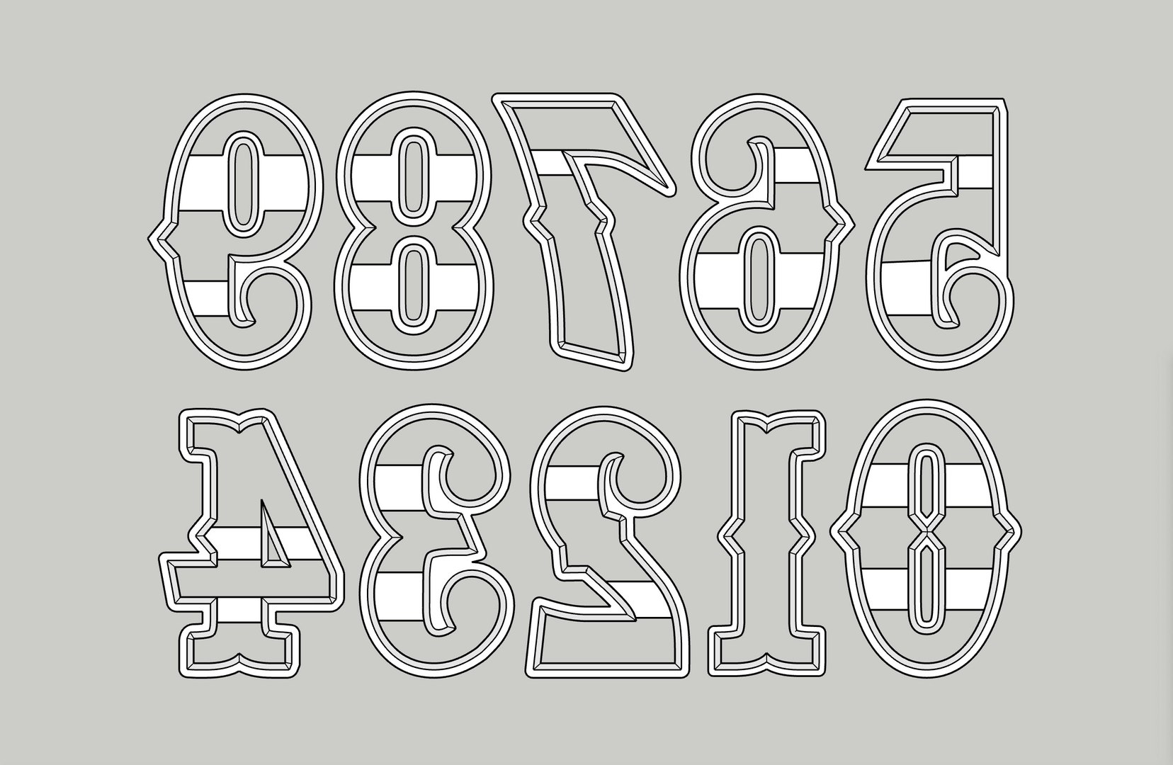Cutters Numbers Font 3D - TurboSquid 1486745