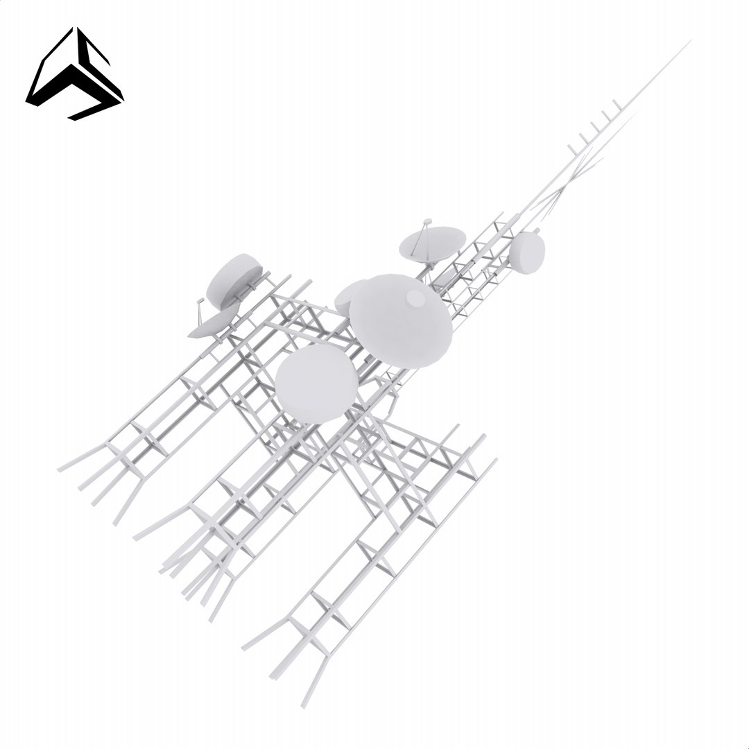 3D Sattelite Dish Tower - TurboSquid 1276809