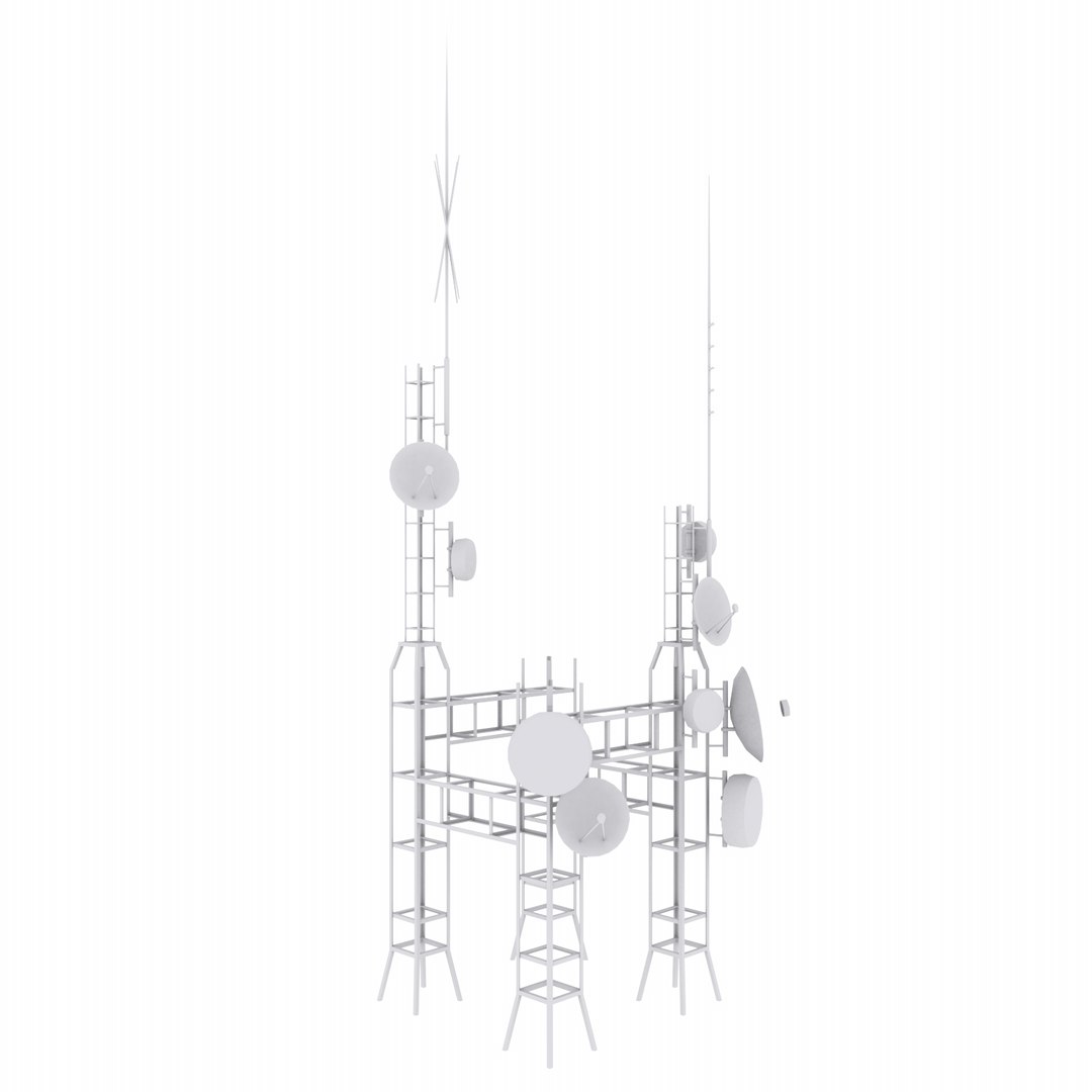 3D Sattelite Dish Tower - TurboSquid 1276809