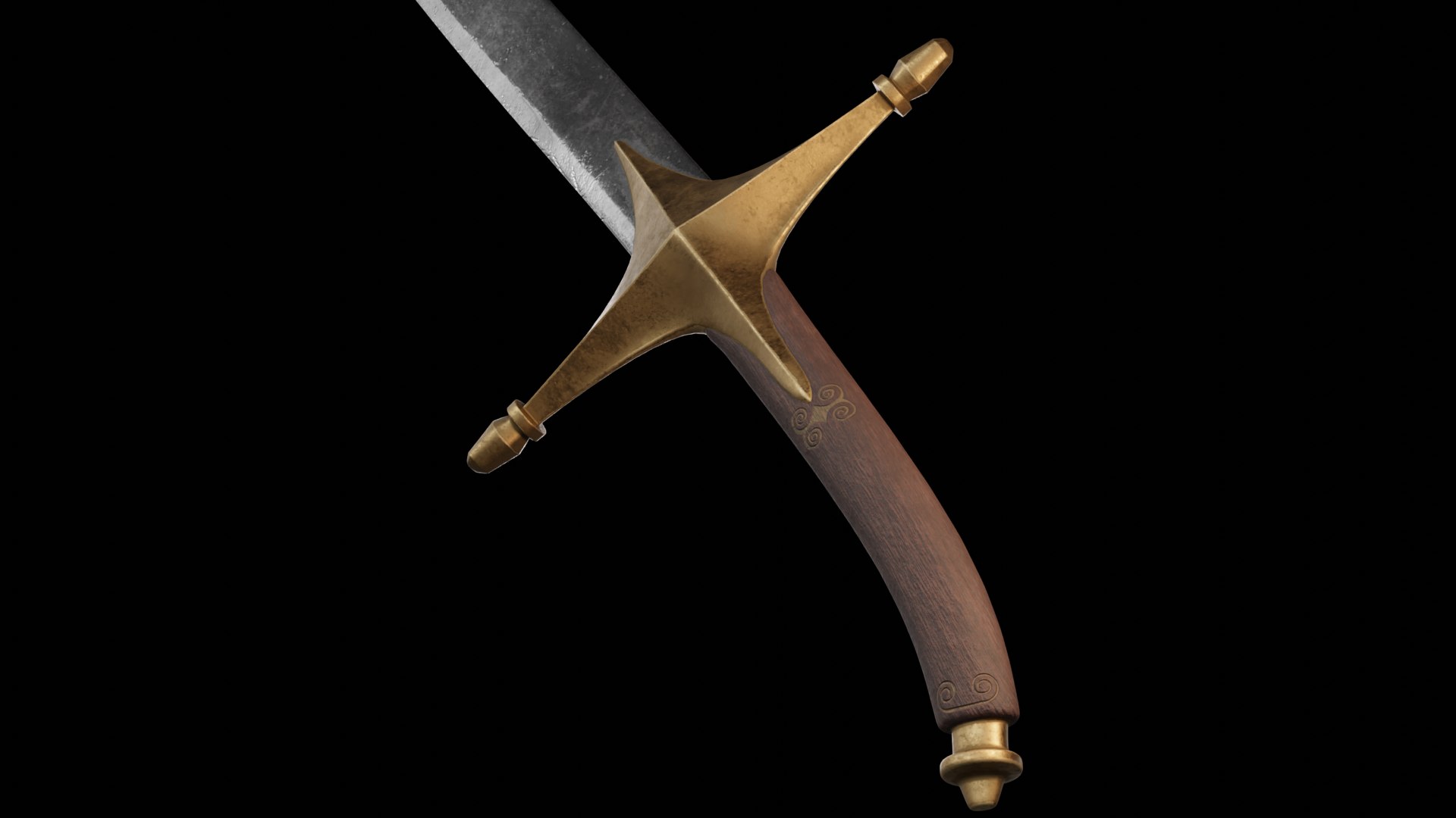 Free 3D Curve Sword Scimitar From Elden Ring - TurboSquid 1998746
