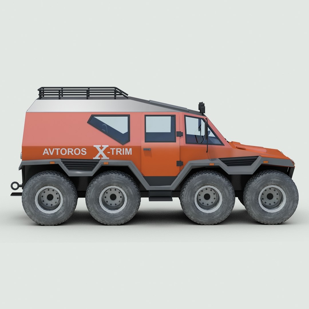 3d Model Russian Avtoros Shaman 8x8