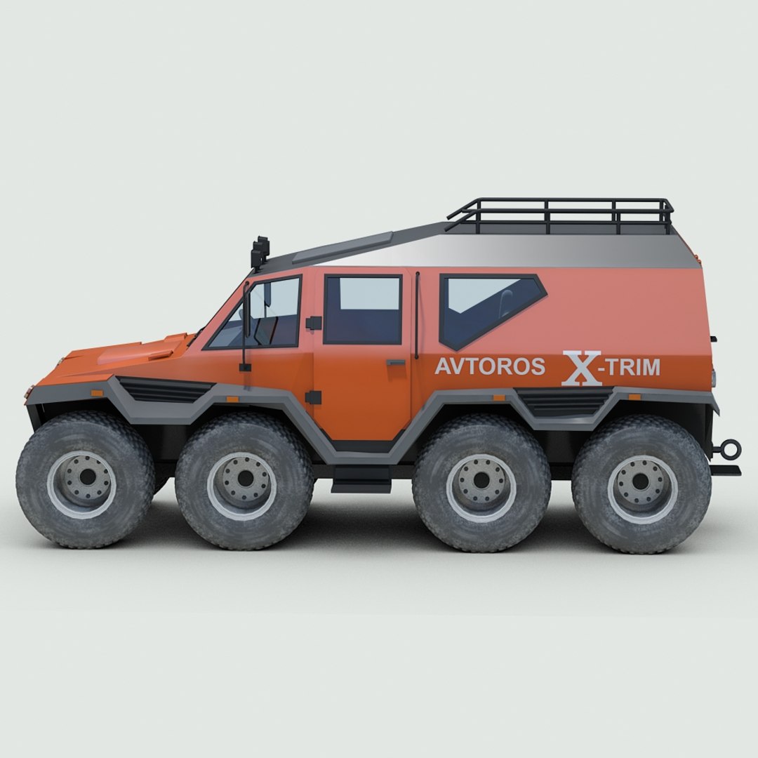 3d Model Russian Avtoros Shaman 8x8