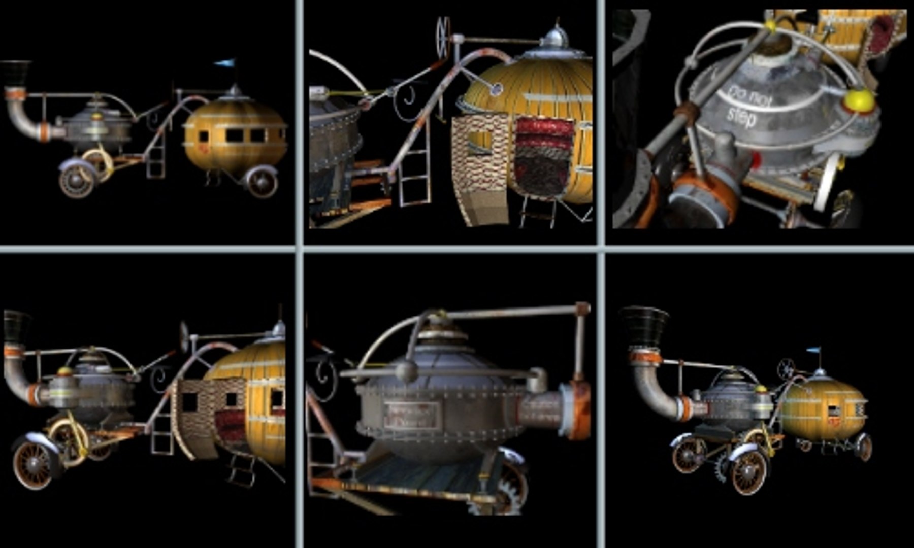 Steam Coach 1898 Vehicle 3d Model