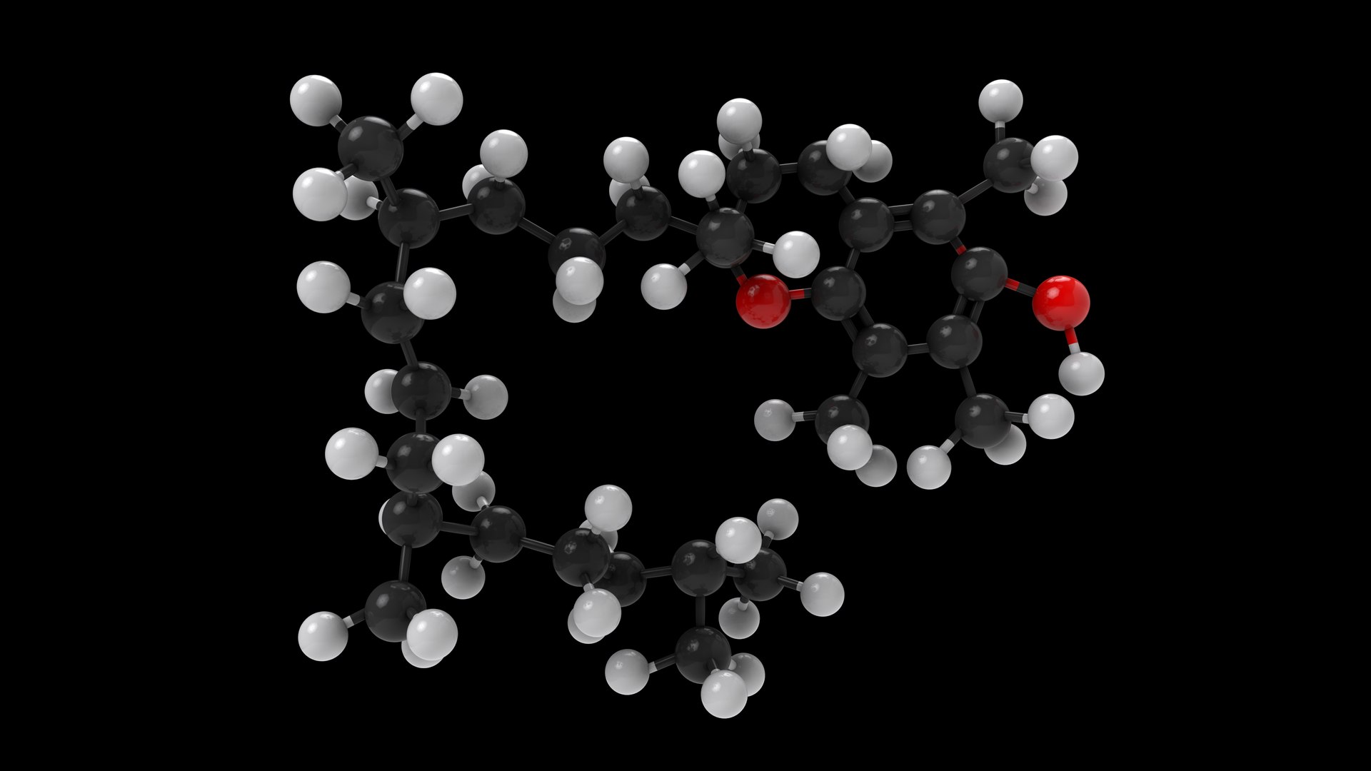 3D Model Vitamin E Molecular Structure - TurboSquid 2192985