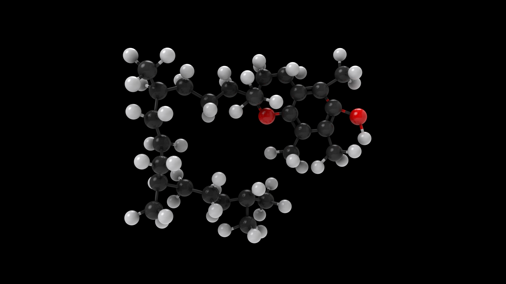 3D Model Vitamin E Molecular Structure - TurboSquid 2192985