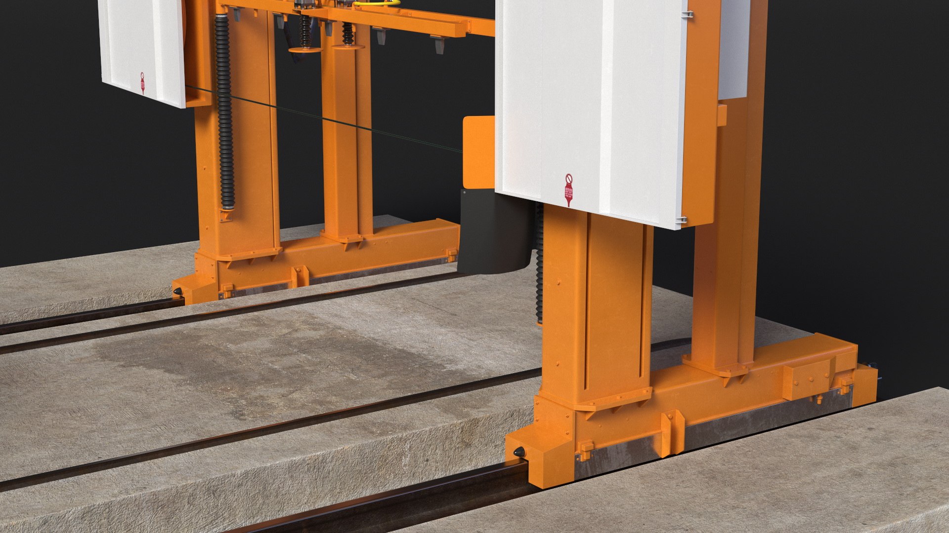 3D Model Cutter Concrete Slab Wire Saw Rigged - TurboSquid 2337834