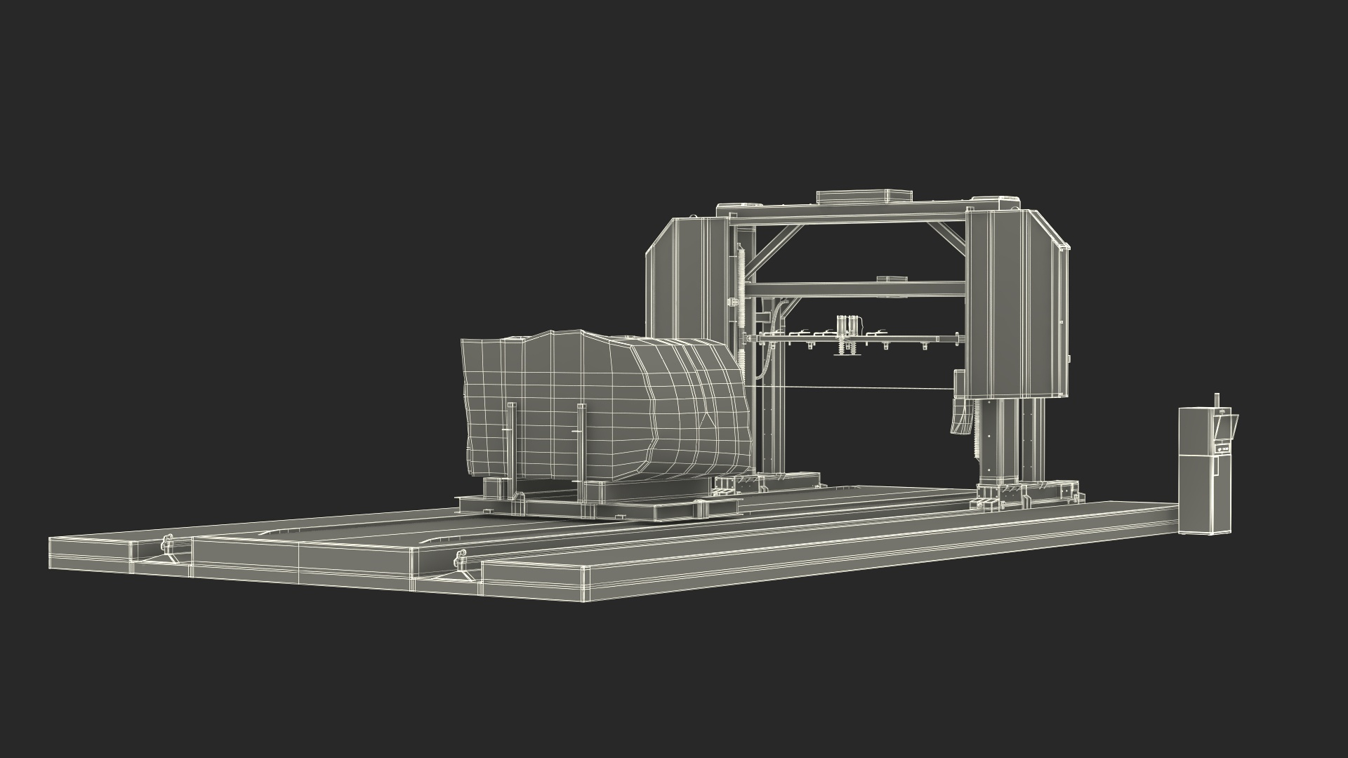 3D Model Cutter Concrete Slab Wire Saw Rigged - TurboSquid 2337834