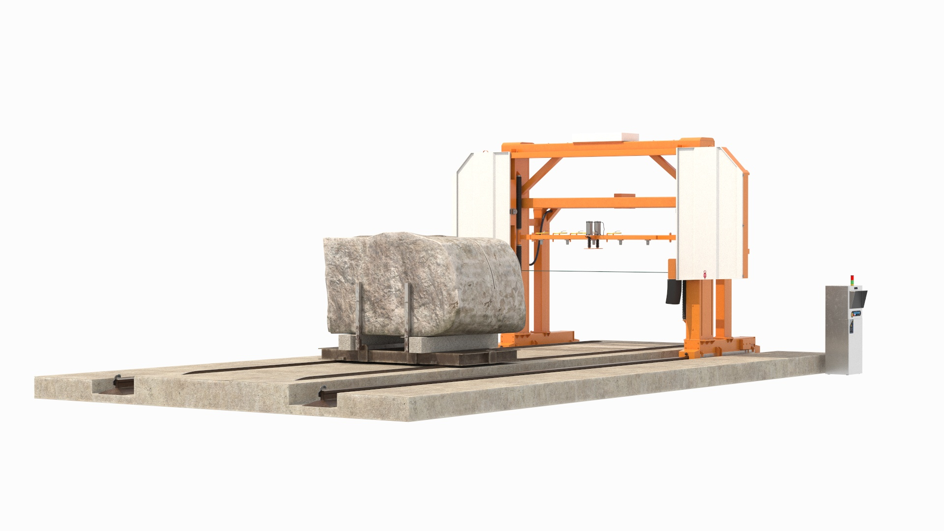 3D Model Cutter Concrete Slab Wire Saw Rigged - TurboSquid 2337834