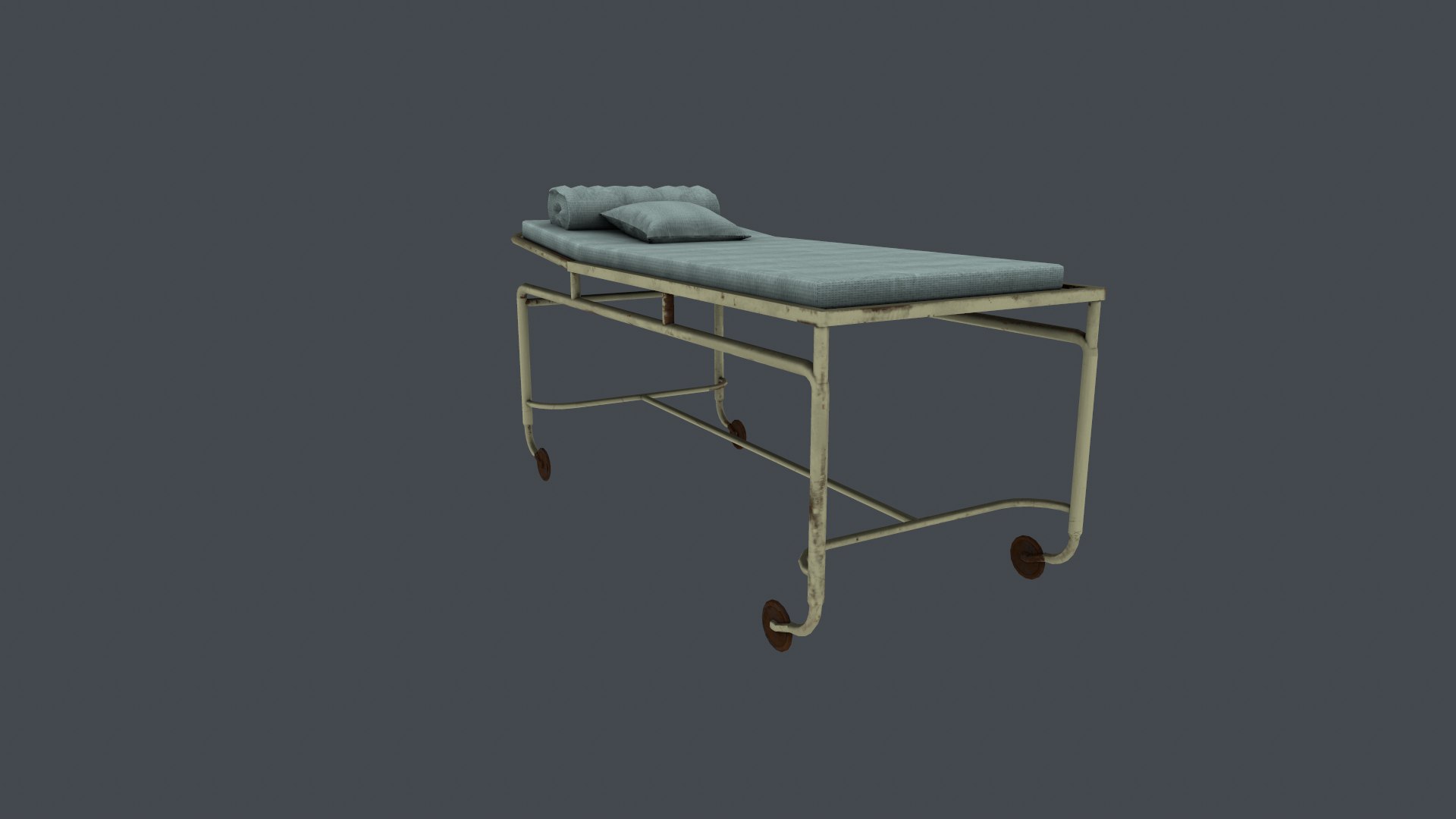 Abandoned Surgical Bed 3d Model