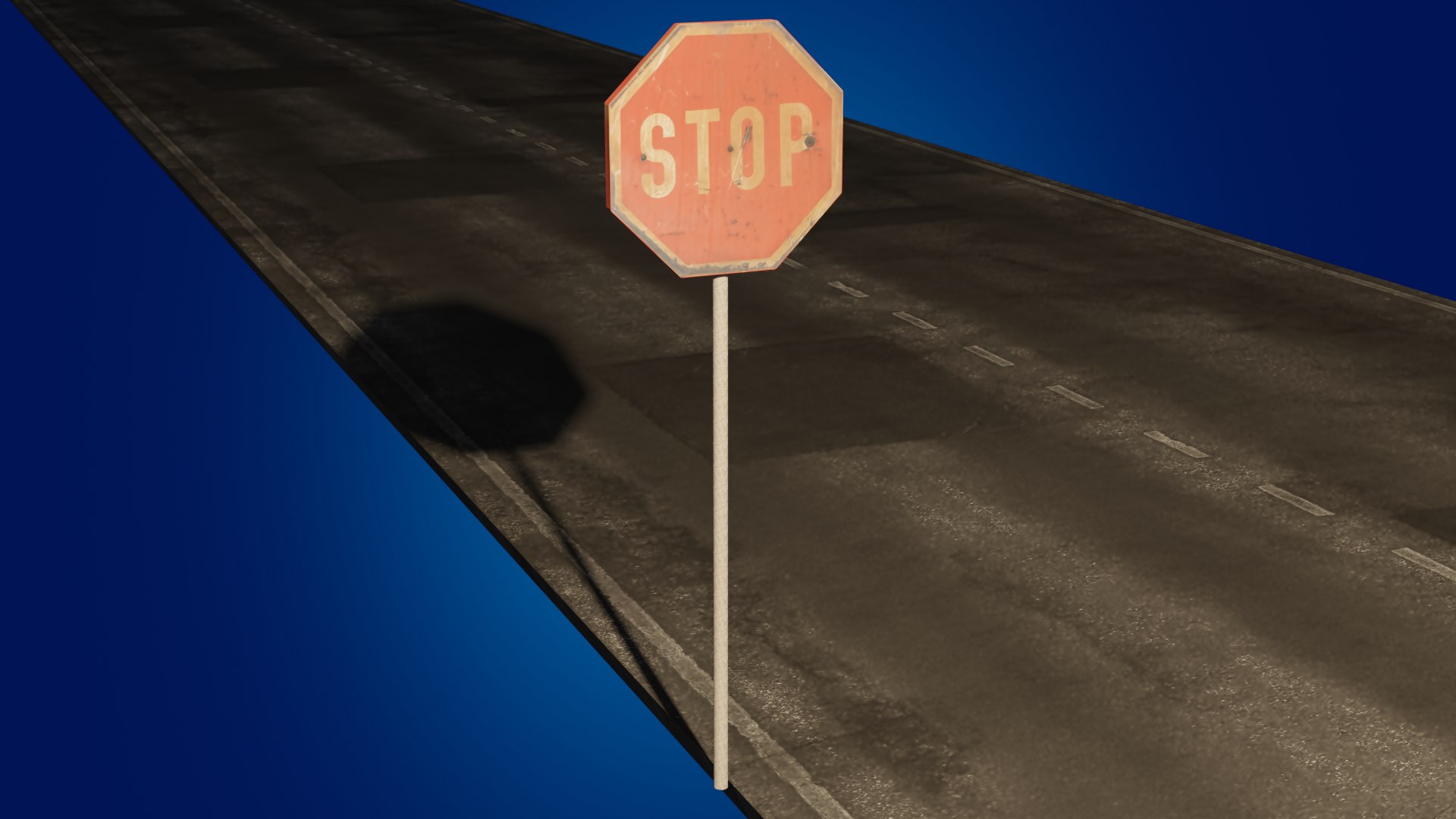 Low Poly Road Sign STOP Game Ready VR AR 3D - TurboSquid 1781823