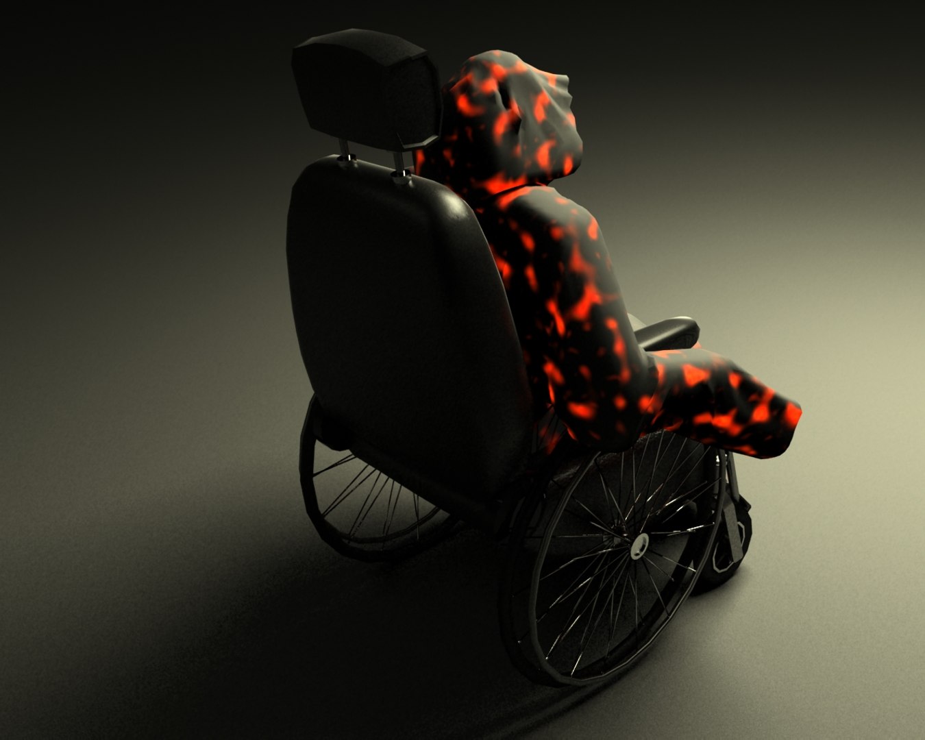 ghost wheelchair 3d max