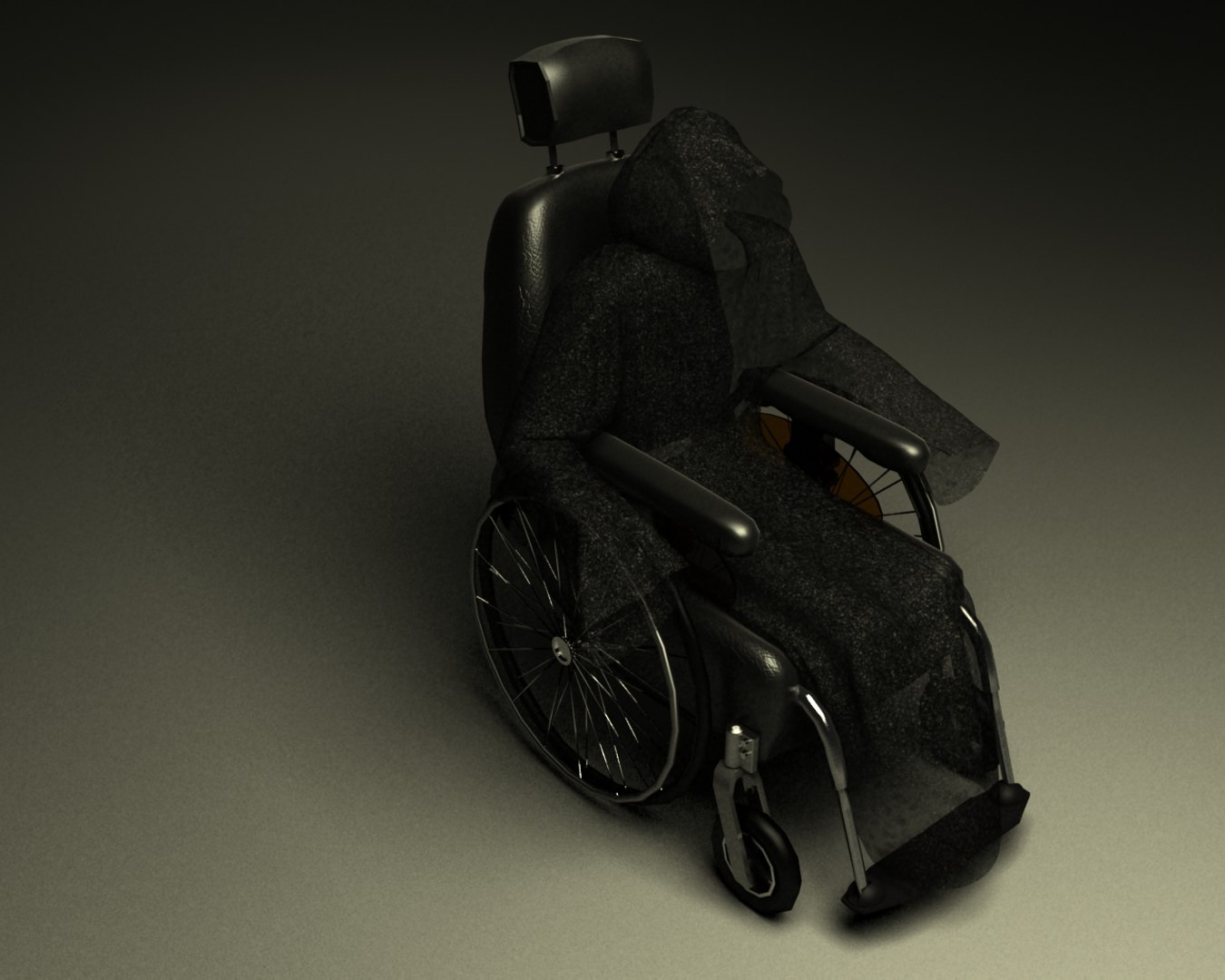 ghost wheelchair 3d max