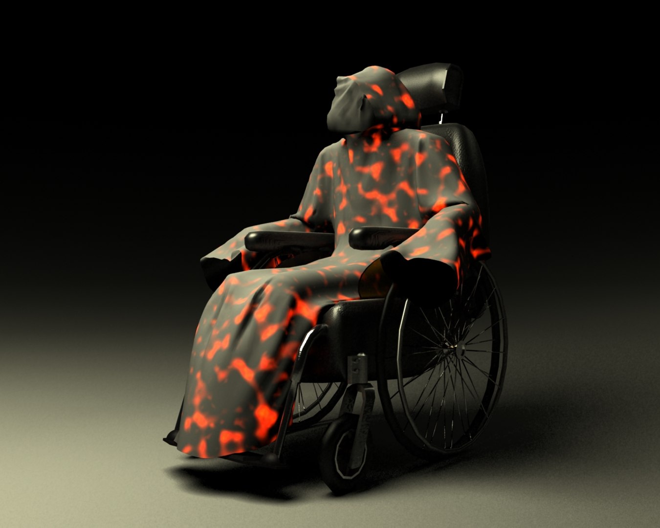 ghost wheelchair 3d max