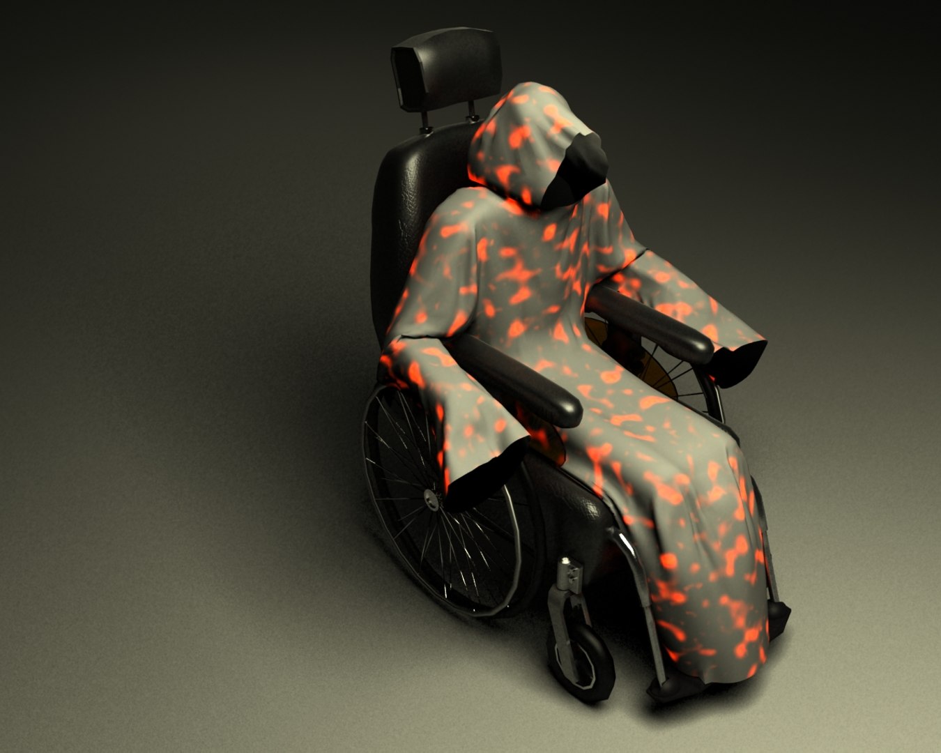 ghost wheelchair 3d max
