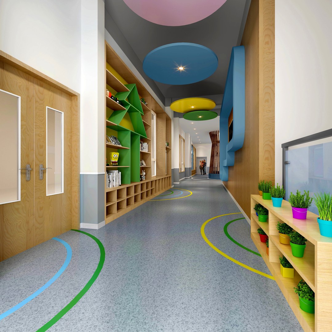 Contemporary Children Activity Room 3D Model - Interior Design For ...