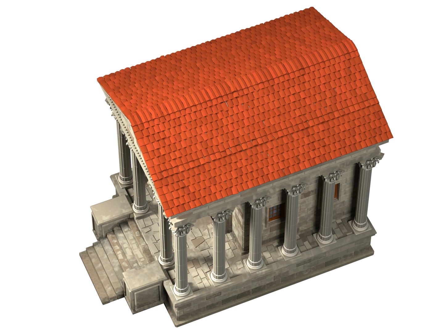 3D Old Building With Columns Ancient Greece High-poly - TurboSquid 2345254