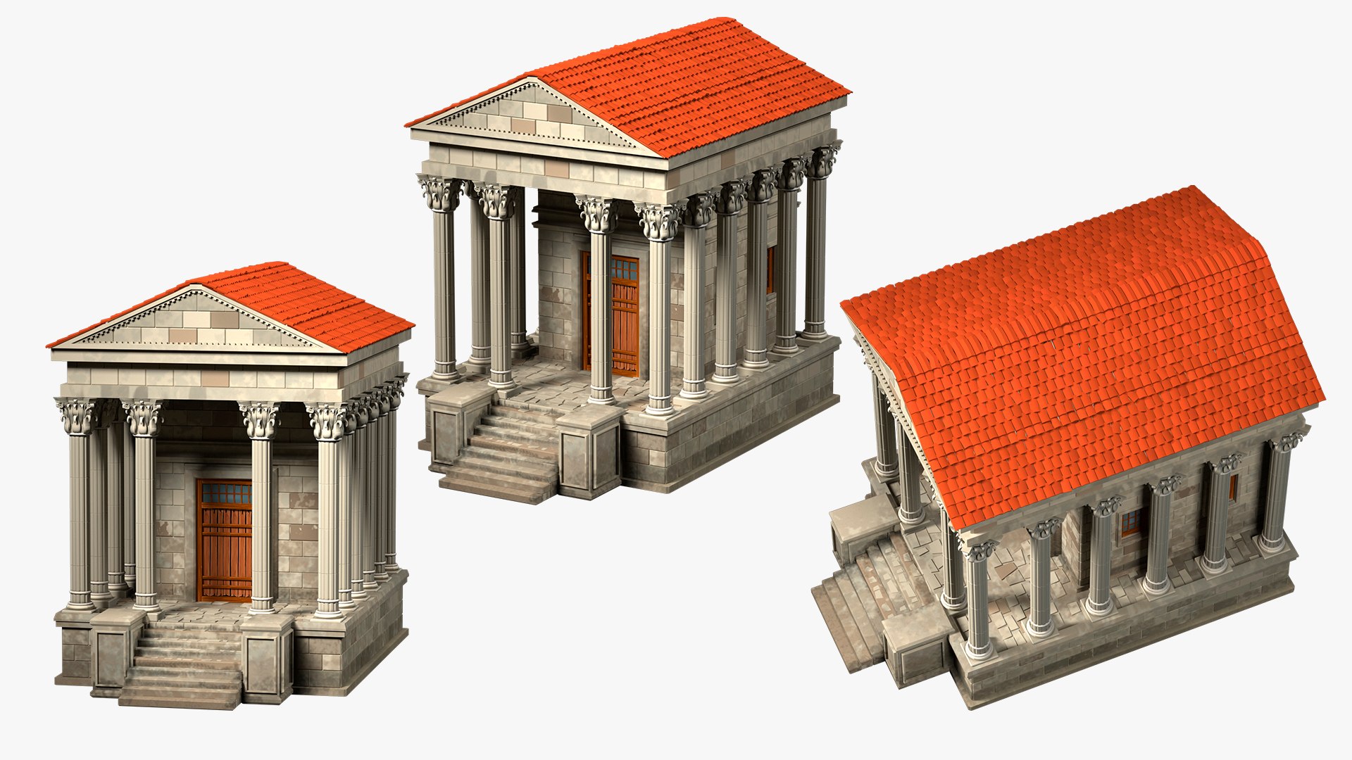 3D Old Building With Columns Ancient Greece High-poly - TurboSquid 2345254