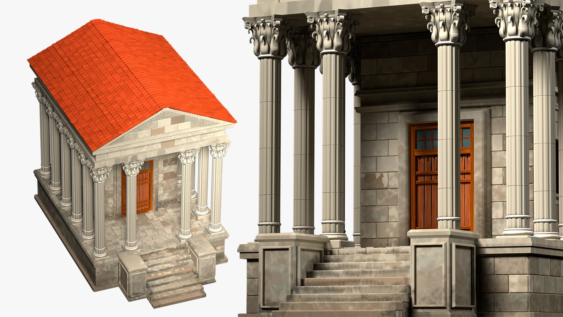 3D Old Building With Columns Ancient Greece High-poly - TurboSquid 2345254