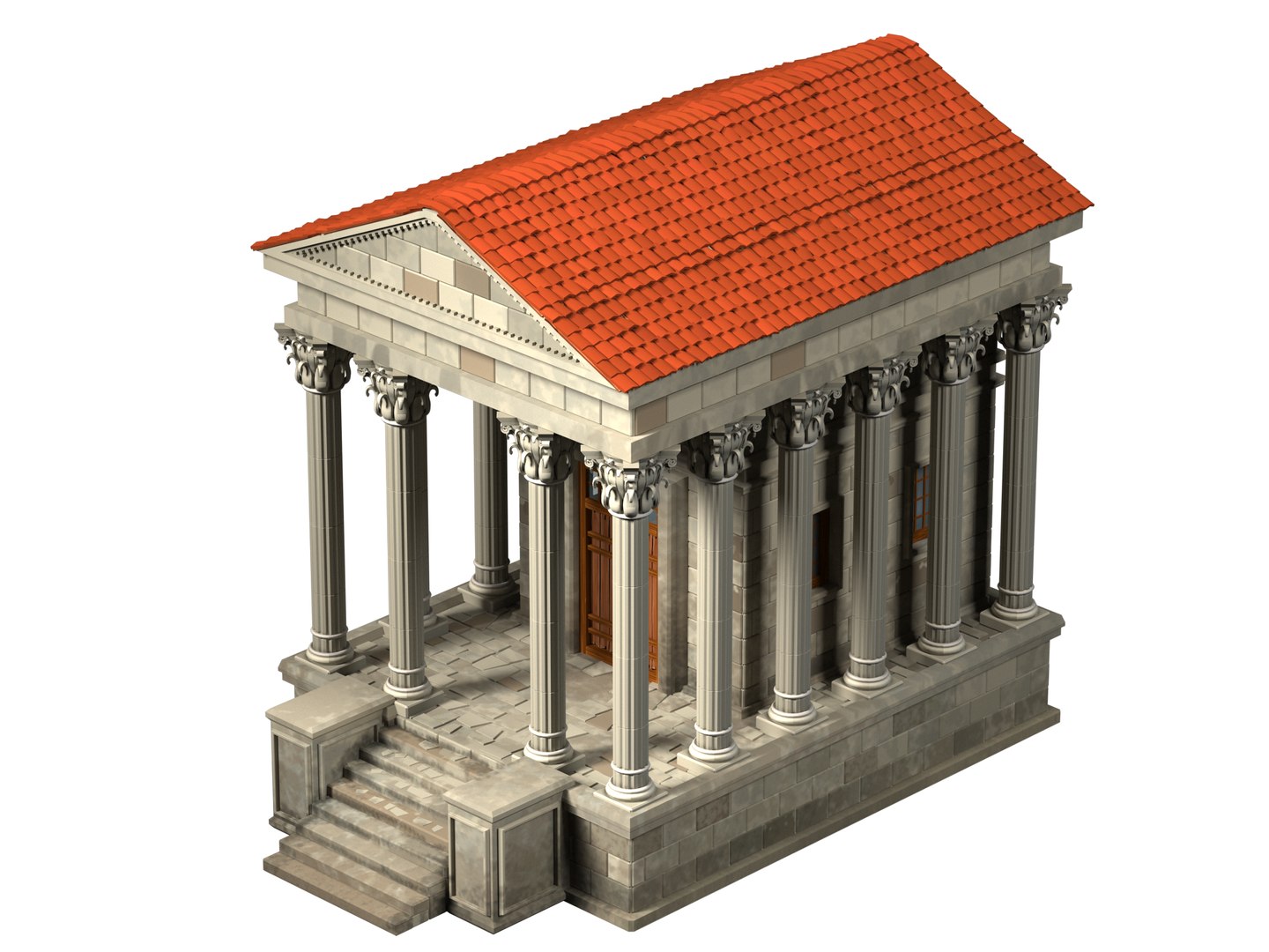 3D Old Building With Columns Ancient Greece High-poly - TurboSquid 2345254