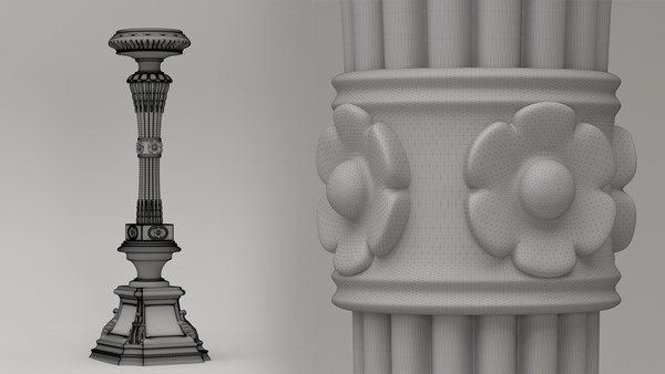 3D Carved Column model - TurboSquid 1726230