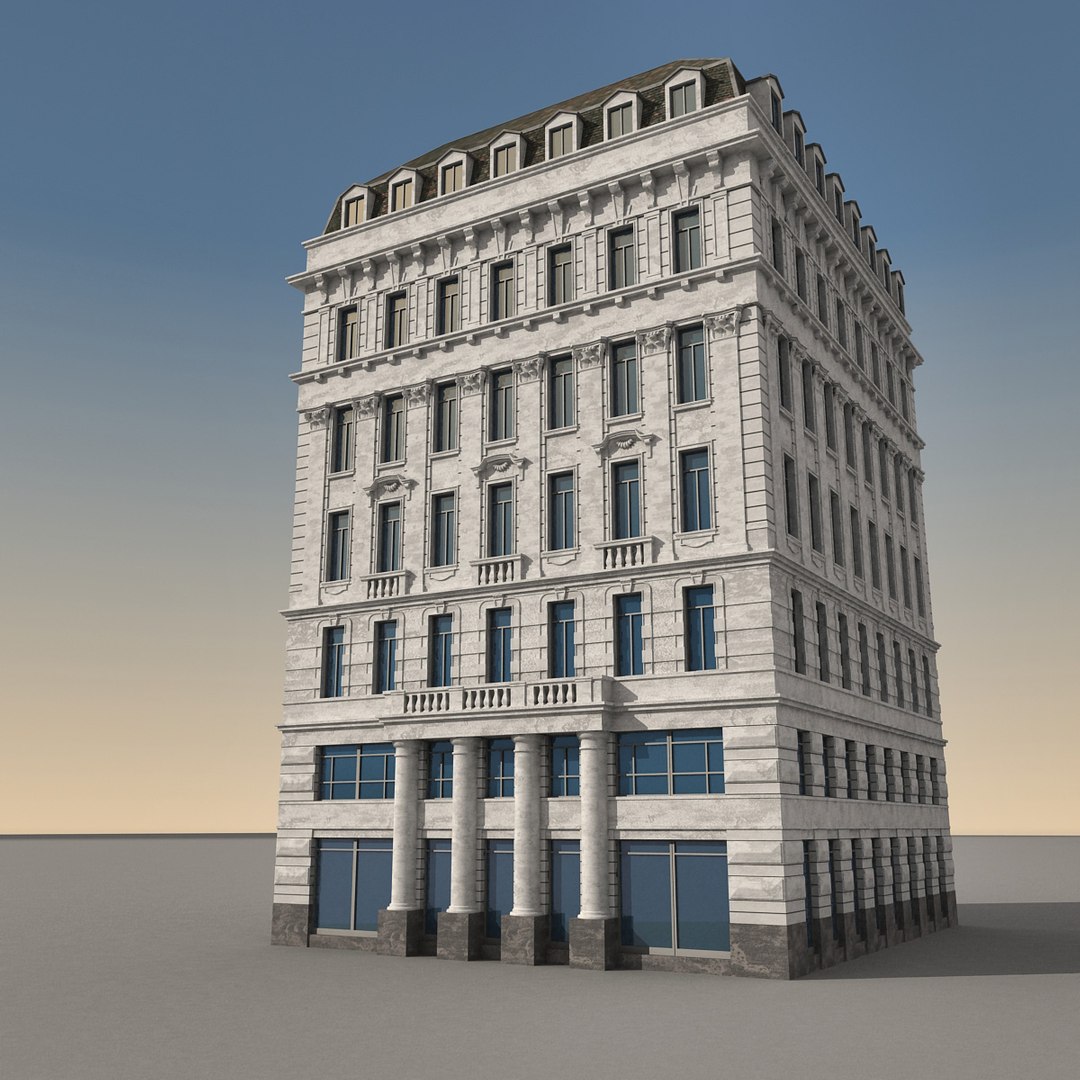 European Europe Building 3d Model