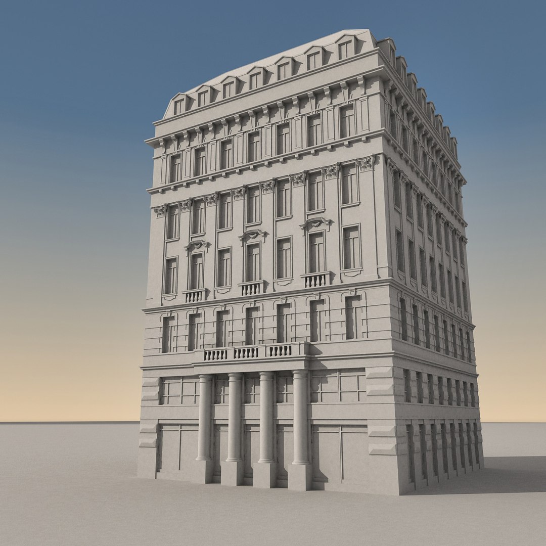 European Europe Building 3d Model