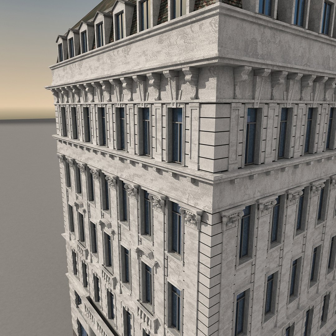 European Europe Building 3d Model