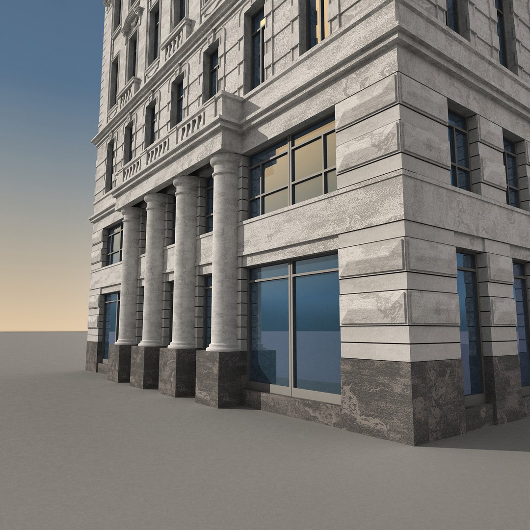European Europe Building 3d Model