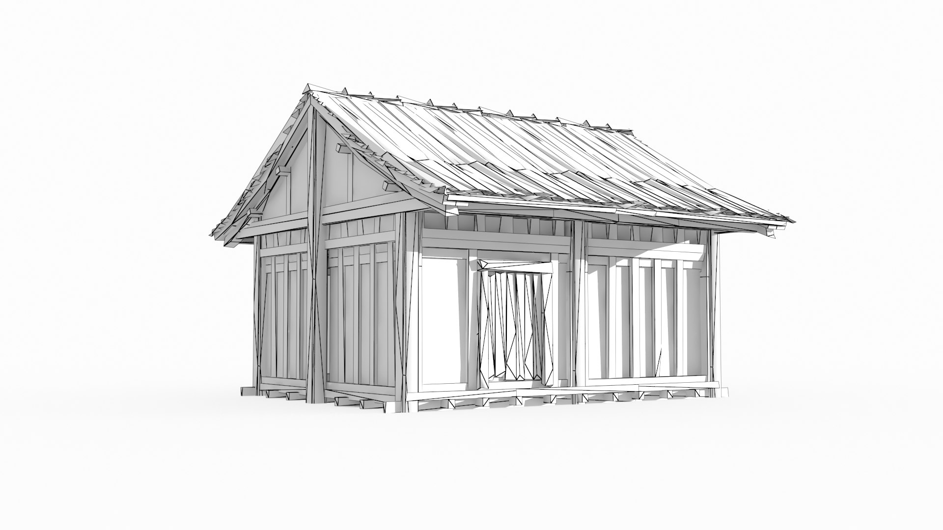Ancient Architectural Log Cabins In Asia 3D Model - TurboSquid 2028266