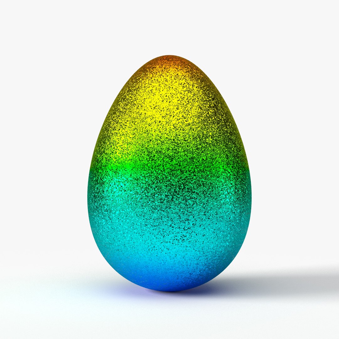 3D glittering easter egg gradient model - TurboSquid 1708093
