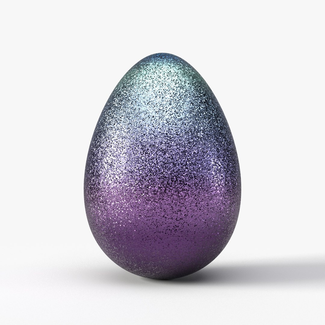 3D glittering easter egg gradient model - TurboSquid 1708093