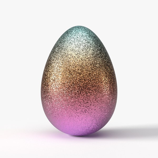 3D glittering easter egg gradient model - TurboSquid 1708093