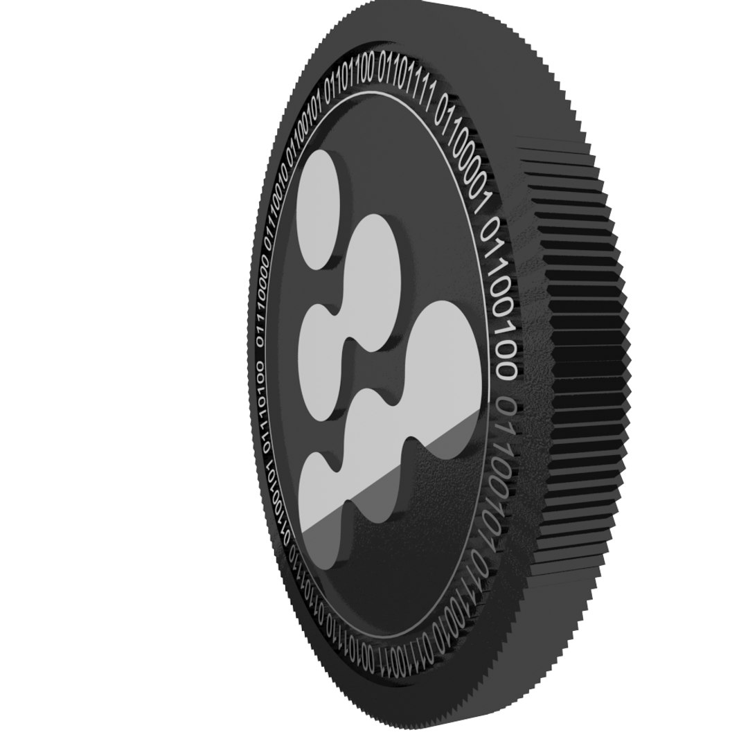 Iexec Rlc Black Coin Model - TurboSquid 1606339
