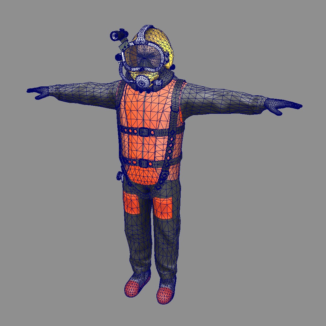 Commercial Diver 3D - TurboSquid 1273524