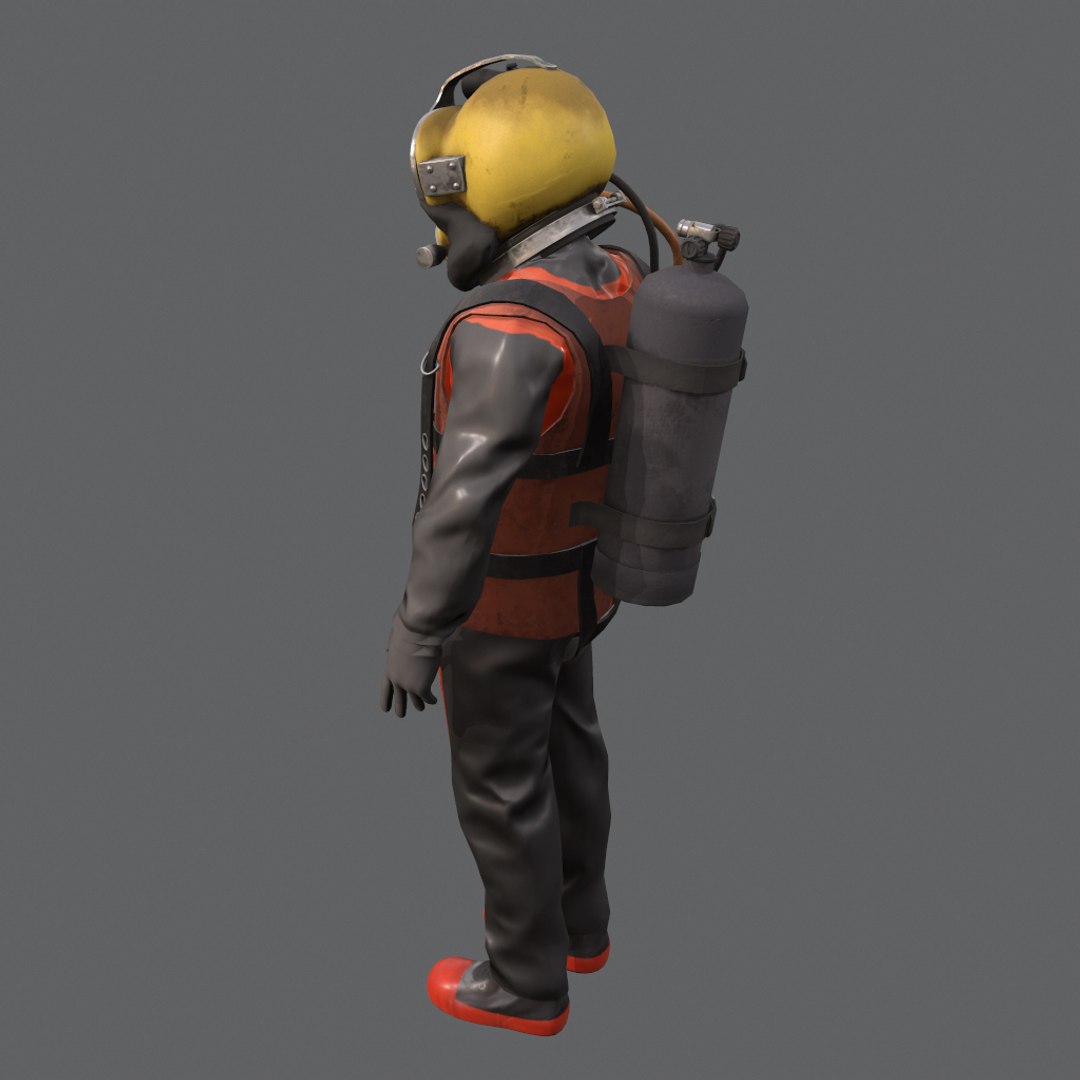 Commercial Diver 3D - TurboSquid 1273524