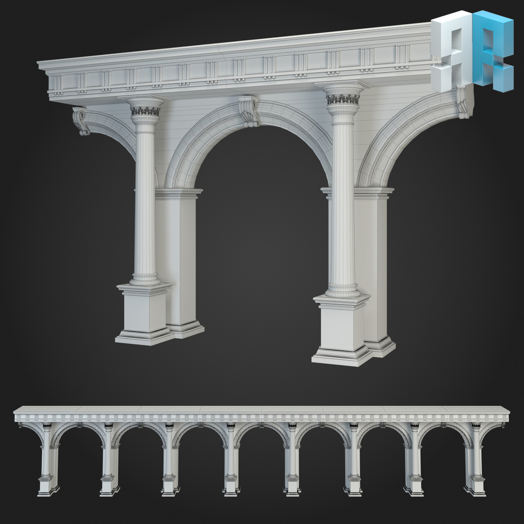 3d architectural modules model