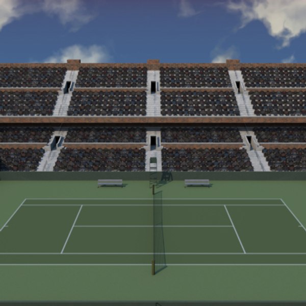 3d tennis stadium model